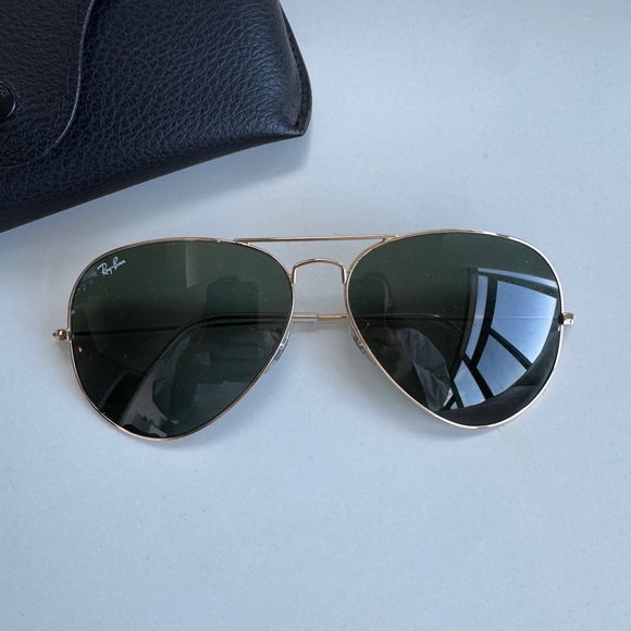 Ray-Ban | Accessories | Rayban Large Gold Aviators | Poshmark